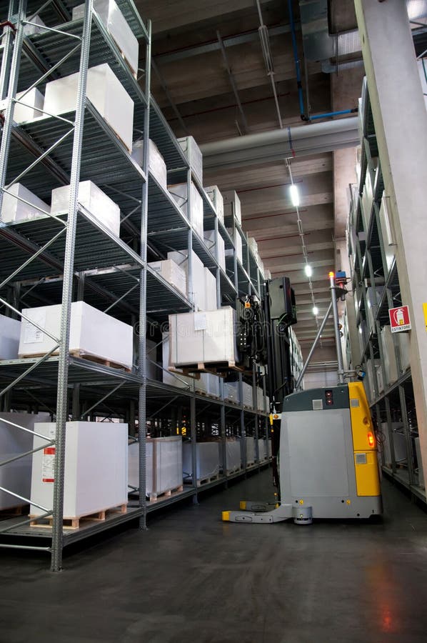 Printshop: Automated Warehouse (for Paper) Stock Photo - Image of ...