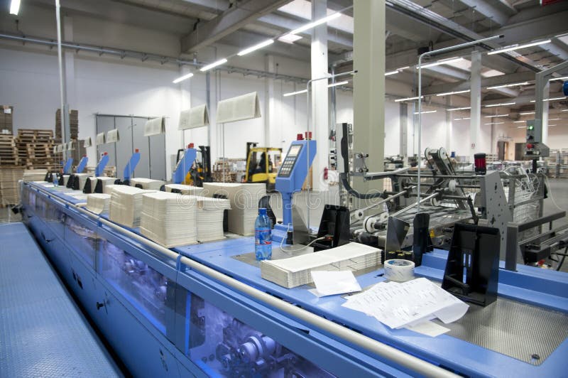 Printshop with Cutting Plotter Stock Photo - Image of professional ...