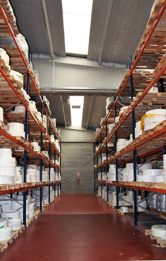 Production in Warehouse Shelves Stock Image - Image of rack, business ...