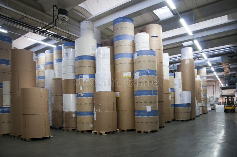 Printshop: paper warehouse stock image. Image of indoor - 17449289