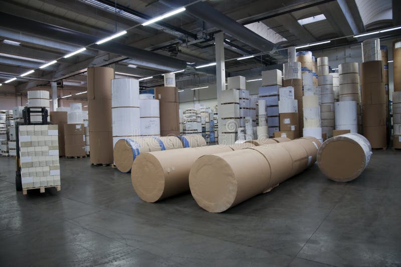 Printshop: paper warehouse stock image. Image of depot - 17449279
