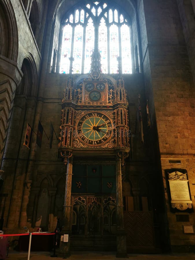 Prior Castells Clock, Durham Cathedral Editorial Stock Image - Image of ...