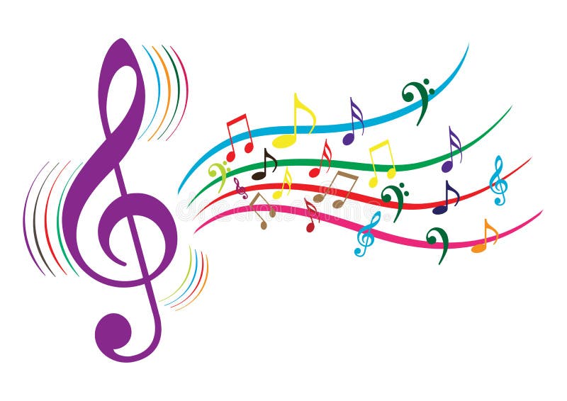 Note musicali illustrazione vettoriale. Illustrazione di creativo - 7544001