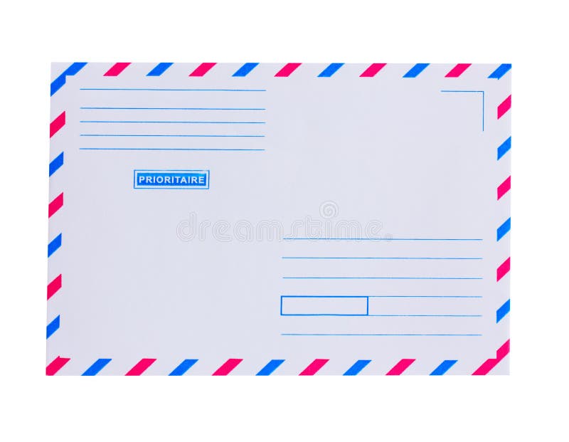 Prioritaire post stock afbeelding. Image of blauw, bericht - 22621361