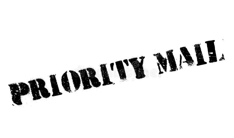 Prioritaire Post Rubberzegel Stock Illustratie - Illustration of ...