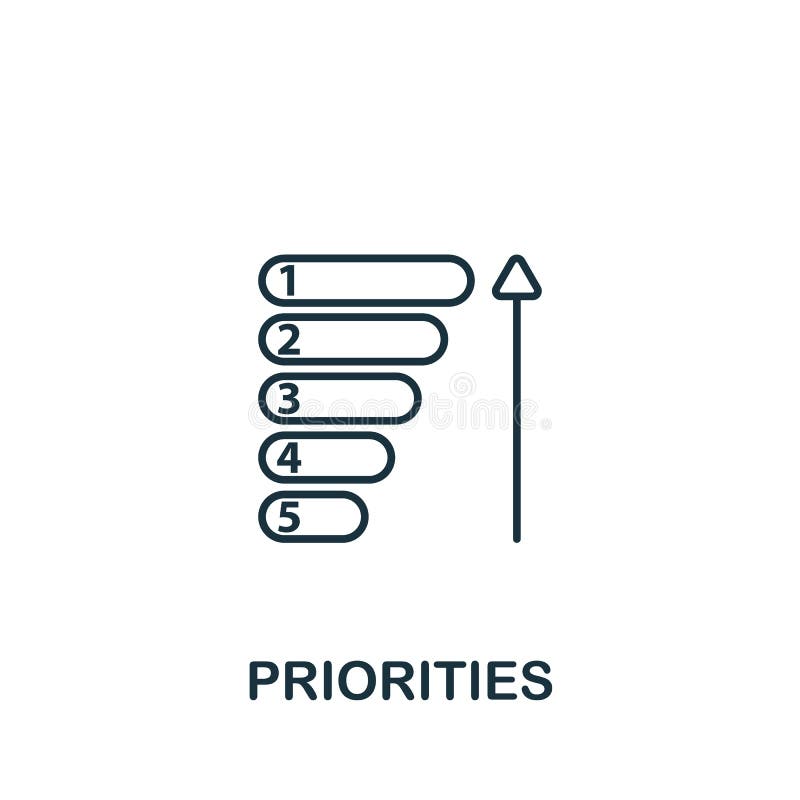 Priorities Icon. Line Simple Icon for Templates, Web Design and ...
