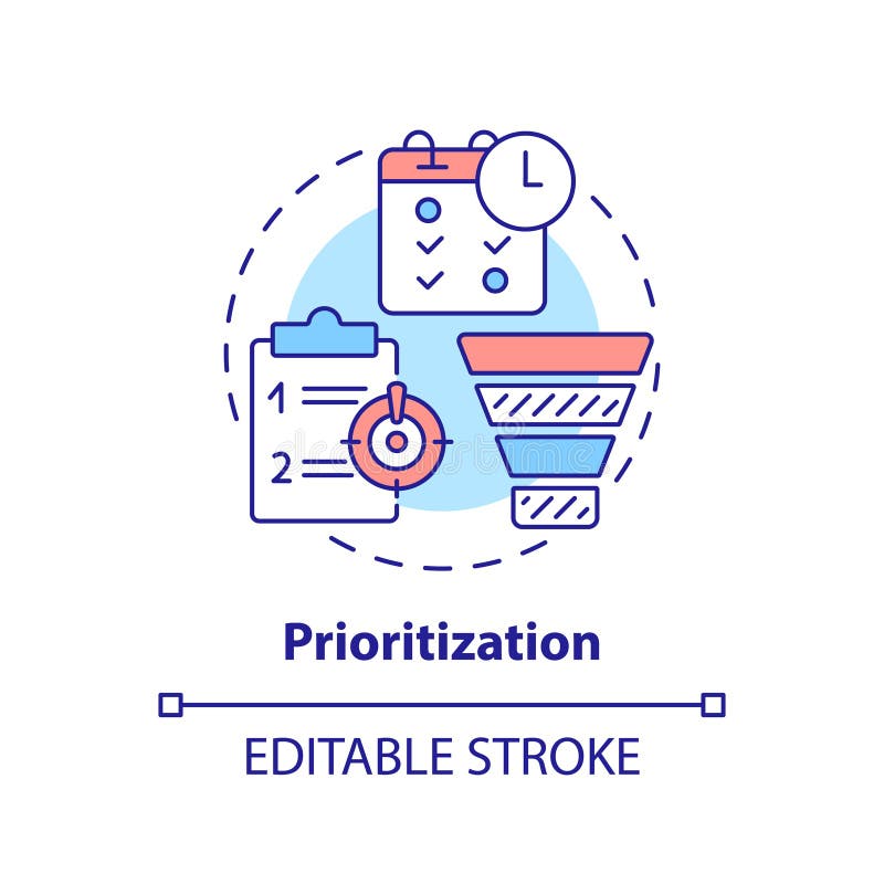 Prioritization Multi Color Concept Icon Stock Vector - Illustration of ...