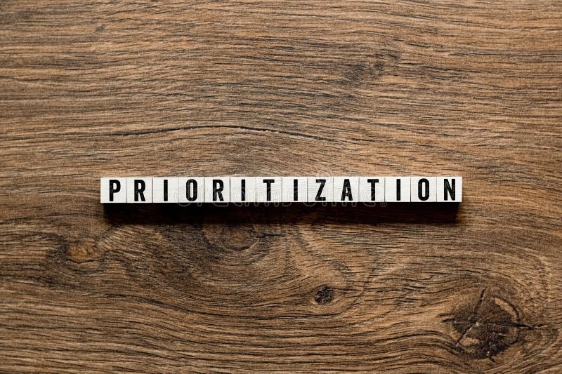 Prioritization - Word Concept on Building Blocks, Text Stock Photo ...