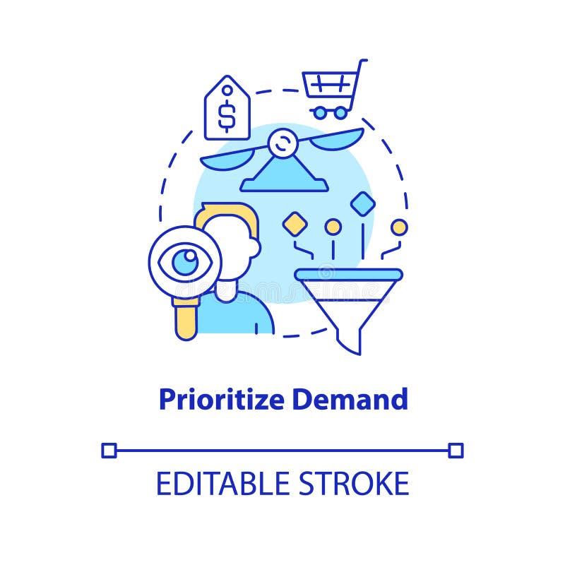 Prioritize Demand Concept Icon Stock Vector - Illustration of concept ...