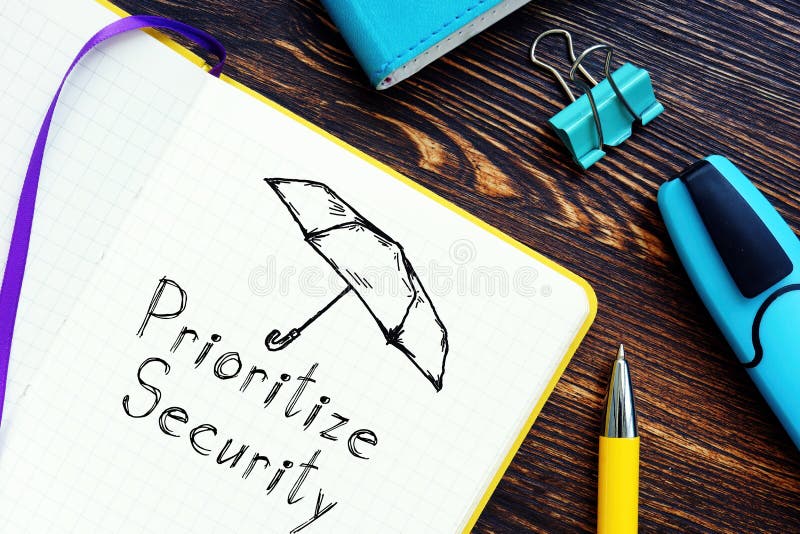 Prioritize Security is Shown on the Photo Using the Text Stock Image ...