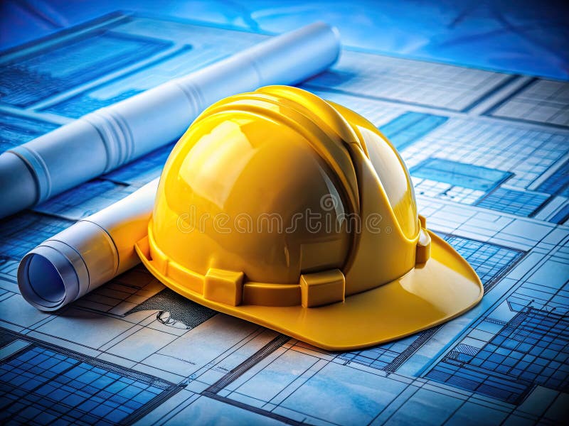 Prioritizing Safety on Construction Sites Hard Hats Blueprints and ...