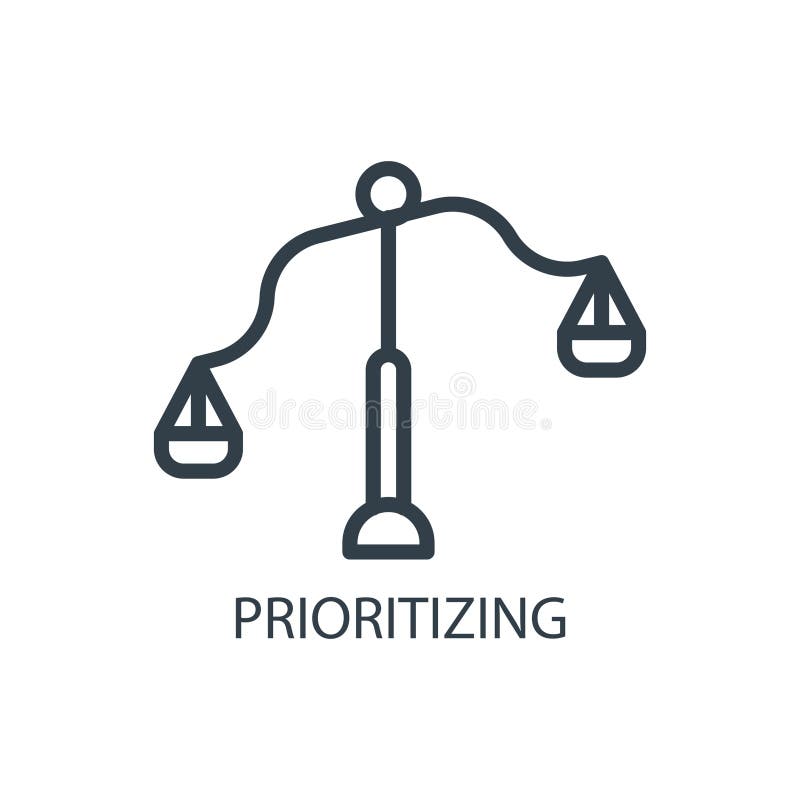 Prioritizing. Vector Illustration Decorative Design Stock Illustration ...