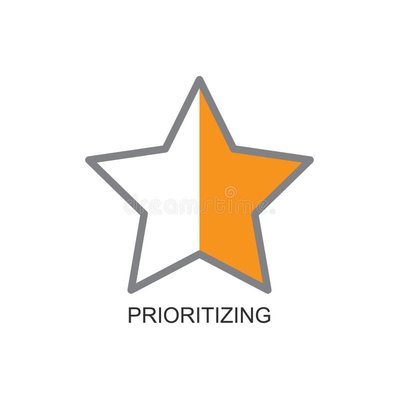 Prioritizing. Vector Illustration Decorative Design Stock Illustration ...