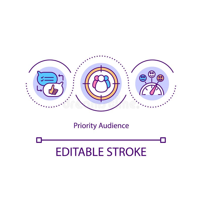 Priority Audience Concept Icon Stock Vector - Illustration of ...