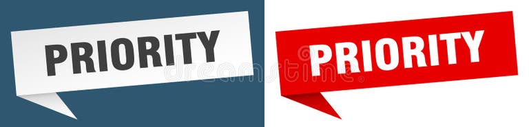 Priority Banner. Priority Speech Bubble Label Set Stock Vector ...