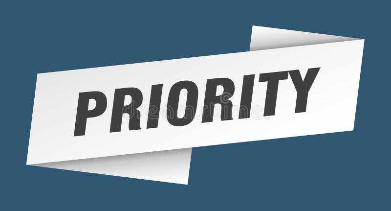Priority Banner Template. Priority Ribbon Label Stock Vector ...