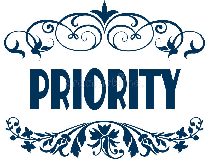 PRIORITY Writing in Speech Bubble with Megaphone or Loudspeaker. Stock ...