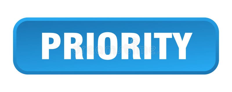 Priority Button. Priority Square 3d Push Button Stock Vector ...