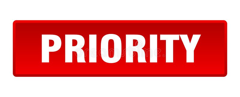 Priority Button. Priority Square Isolated Push Button. Stock Vector ...