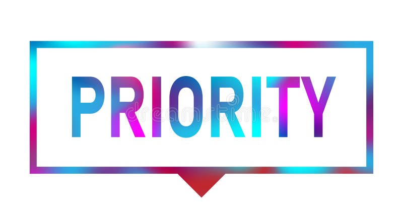 Priority Coloered Speech Bubble Moder Vector Design Logo Badge Sign on ...