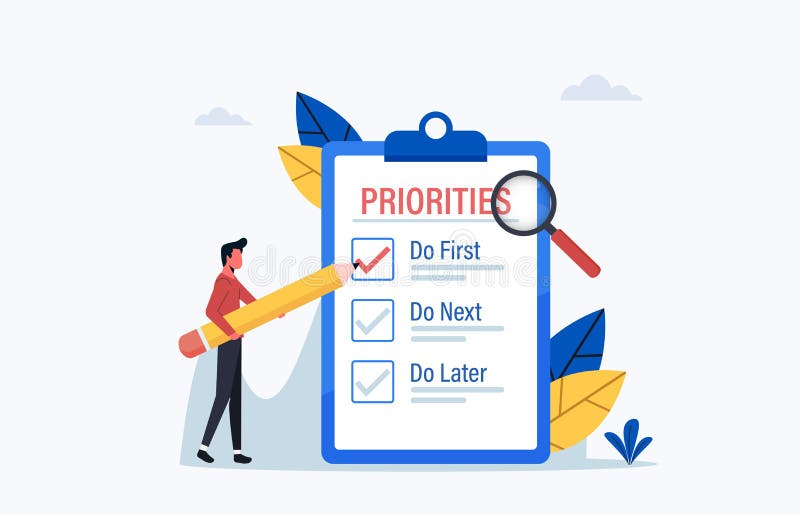 Priority Concept Illustration, Important Agenda for Doing Planning and ...