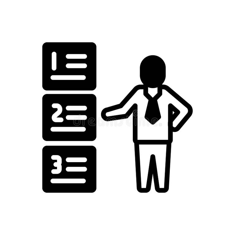 Black Solid Icon for Priority, Prioritize and Fundamentality Stock ...