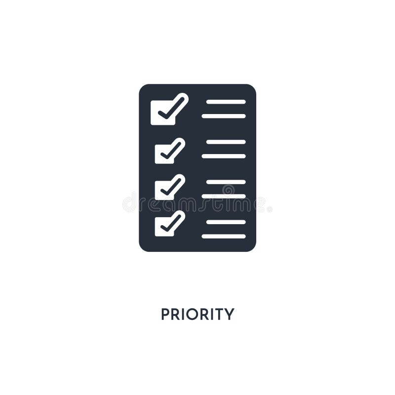 Priority Icon In Two Color Design. Red And Black Style Elements From ...