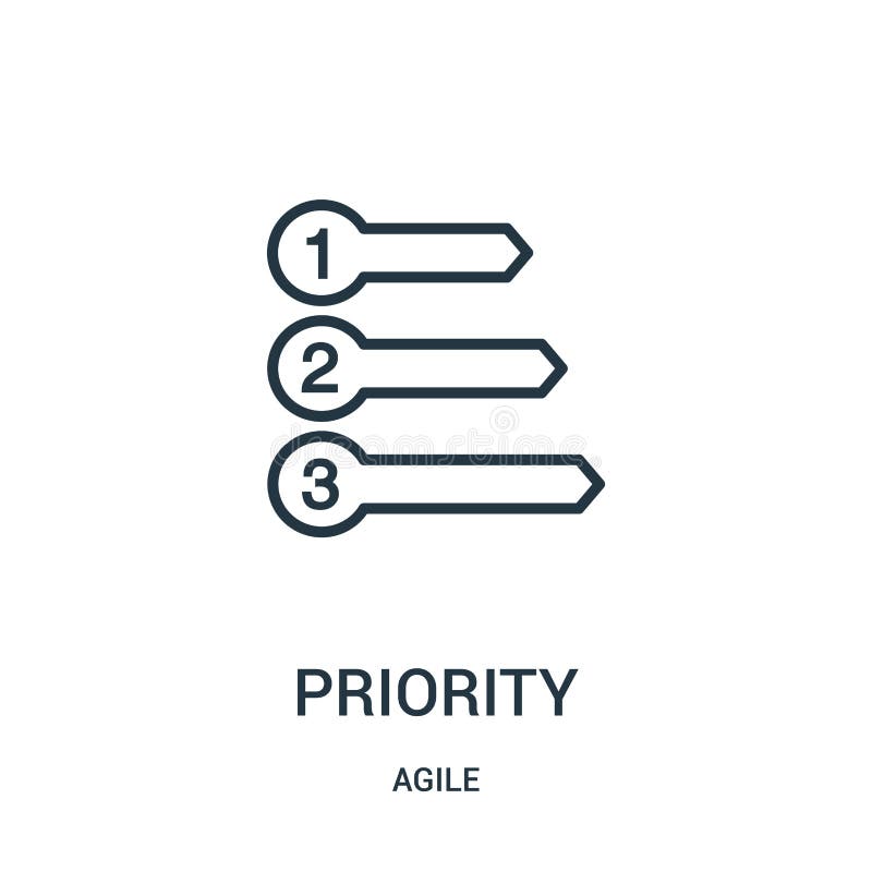 Priority Icon Vector From Agile Collection Thin Line Priority Outline Icon Vector Illustration