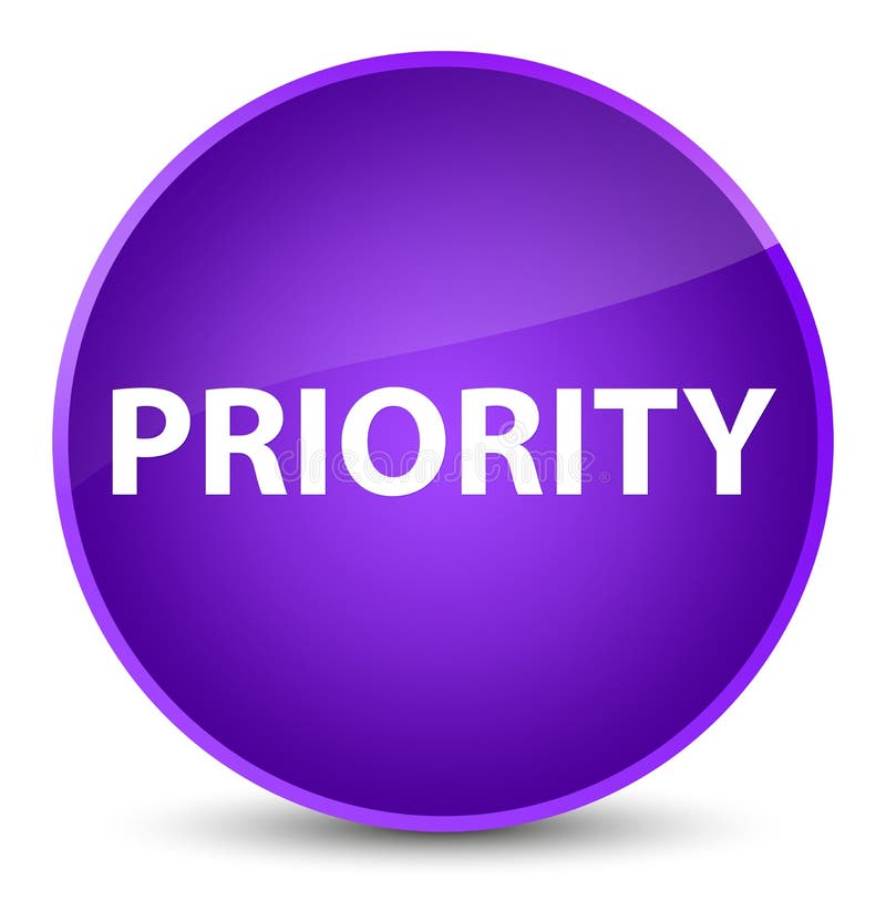 Priority Elegant Purple Round Button Stock Illustration - Illustration ...