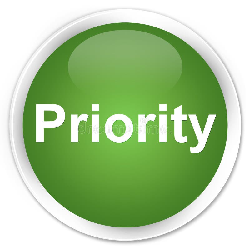 Priority Premium Soft Green Round Button Stock Illustration ...
