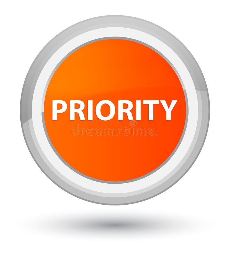Priority Prime Orange Round Button Stock Illustration - Illustration of ...
