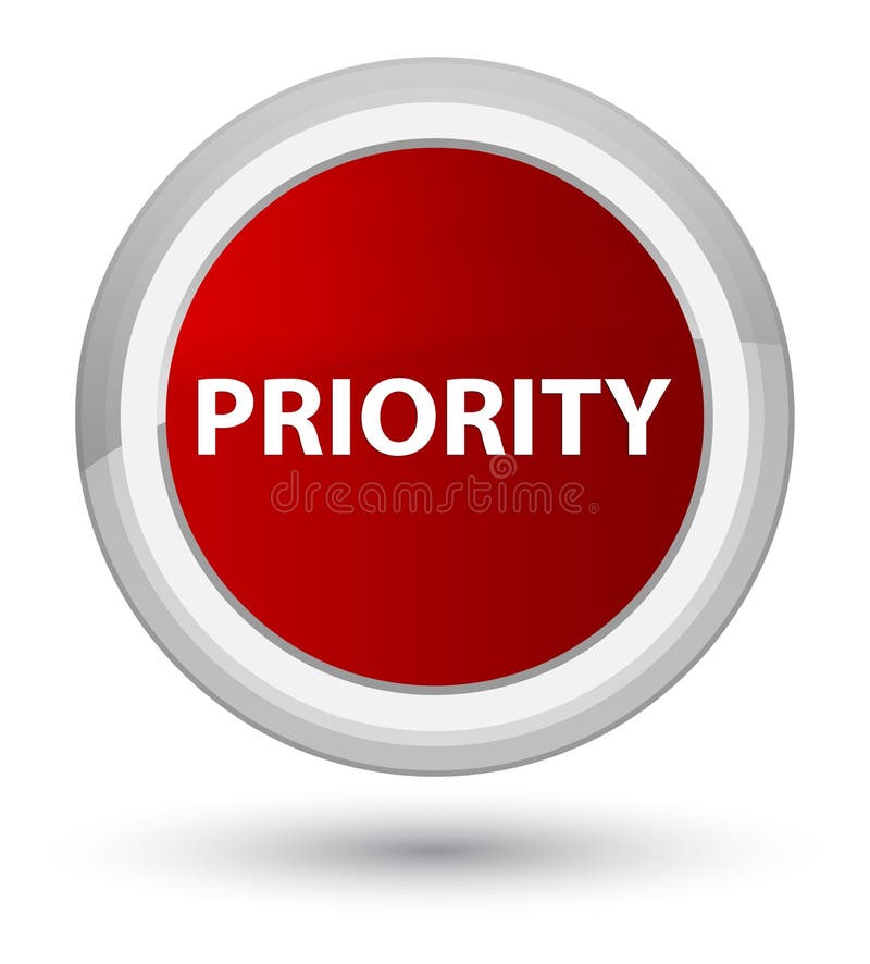 Priority Prime Red Round Button Stock Illustration - Illustration of ...