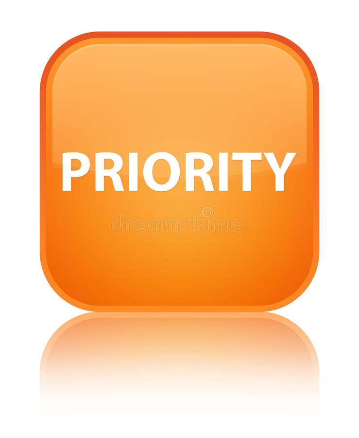 Priority Special Orange Square Button Stock Illustration - Illustration ...