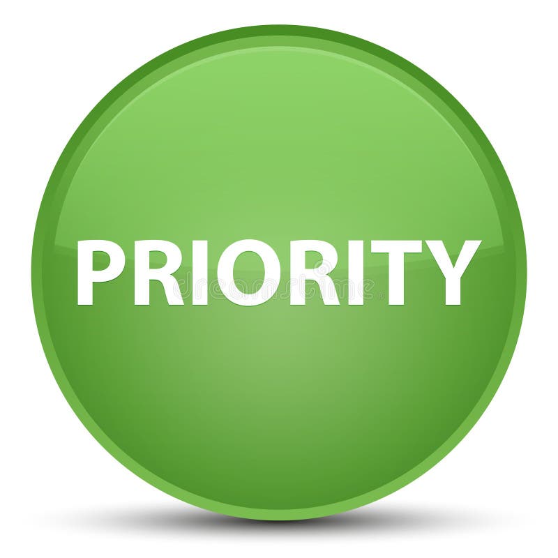 Priority Special Soft Green Round Button Stock Illustration ...