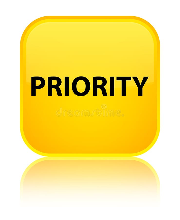 Priority Special Yellow Square Button Stock Illustration - Illustration ...