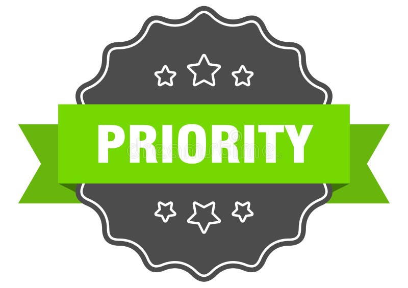 Priority label stock vector. Illustration of sign, isolated - 160025613