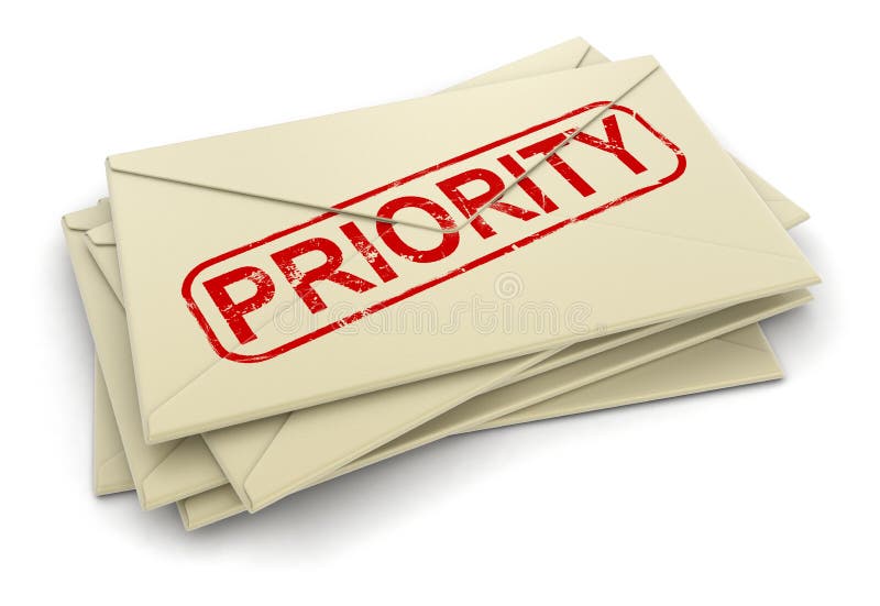 Priority Letters (clipping Path Included) Stock Illustration ...