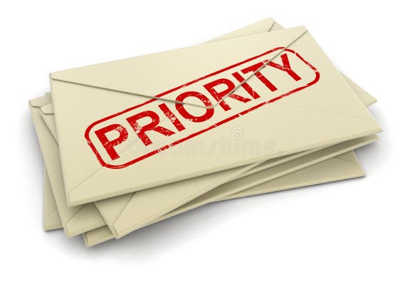 Priority Letters (clipping Path Included) Stock Illustration ...
