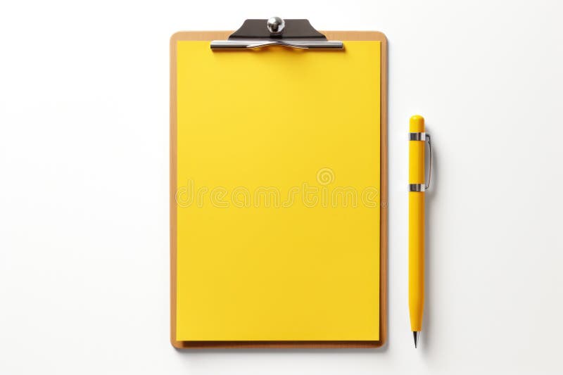 Priority List Yellow Edge Light, White Solid Background. Generative AI ...