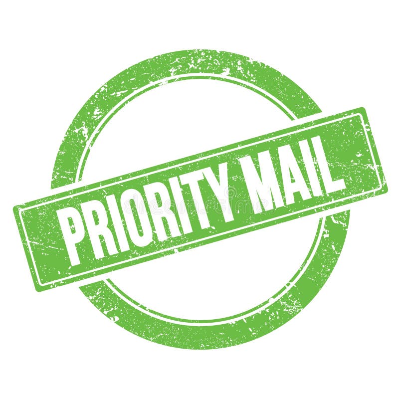 Priority Mail Rectangular Stamp. Stock Vector - Illustration of ...