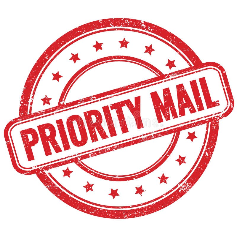 Priority Mail In Envelope With Label Cartoon Set Stock Vector ...