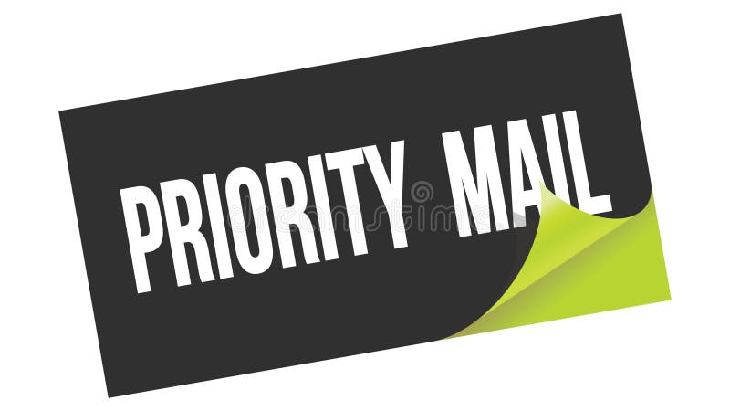 PRIORITY MAIL, Words on Red Rectangle Stamp Sign Stock Illustration ...