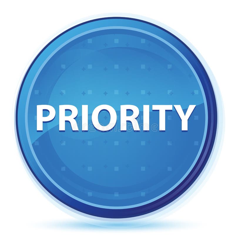 Priority Midnight Blue Prime Round Button Stock Vector - Illustration ...