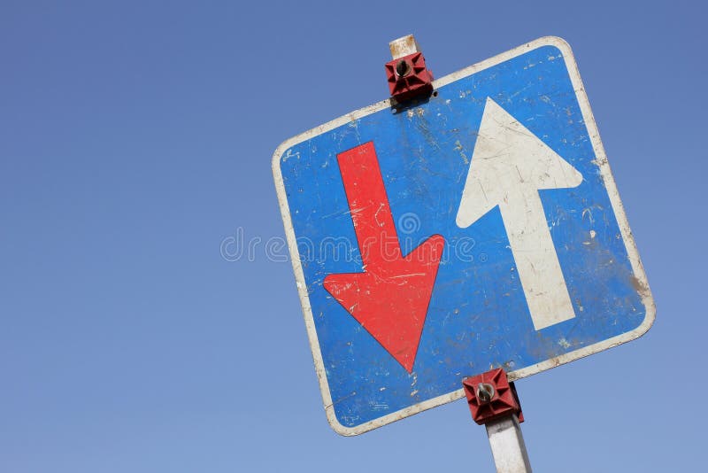 Priority To Oncoming Traffic Stock Image - Image of round, notice: 3869593