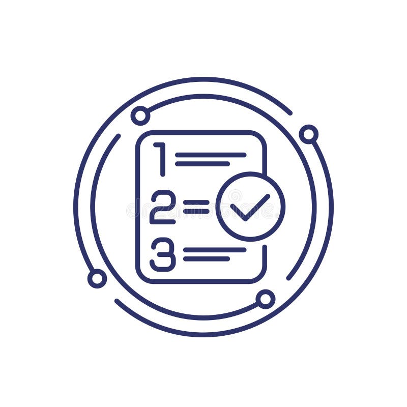 Priority, Prioritize Line Icon on White Stock Vector - Illustration of ...