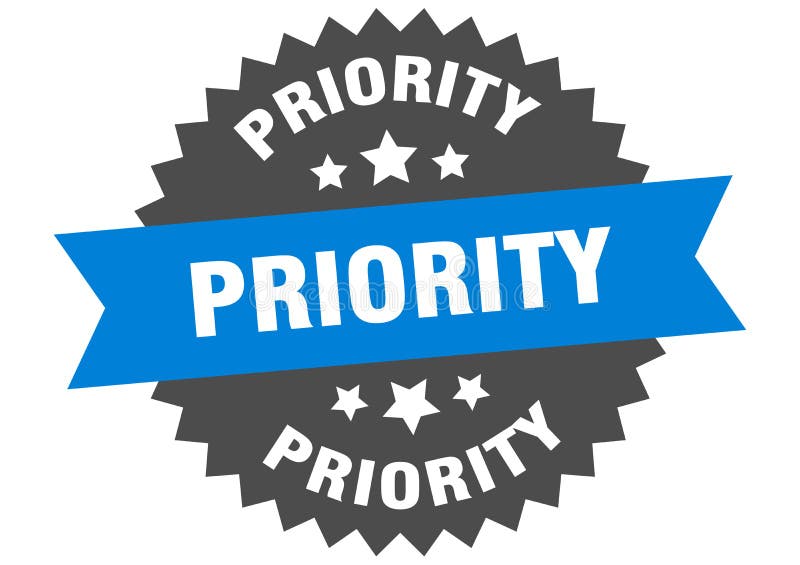 Priority stock vector. Illustration of sticker, template - 160545868