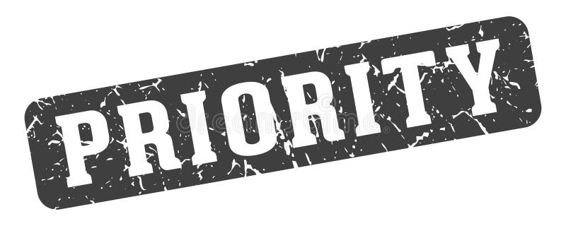 Priority Rectangular Sign. Priority Stamp Stock Vector - Illustration ...