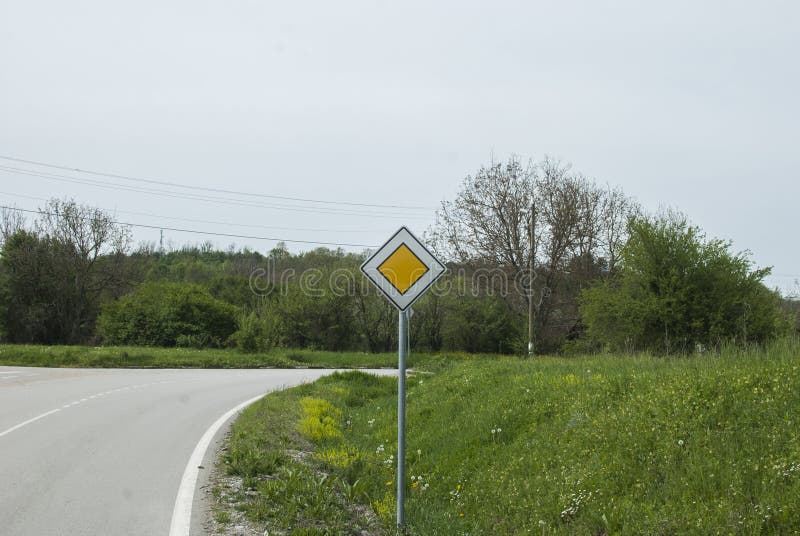 Priority road sign stock photo. Image of information - 218560028
