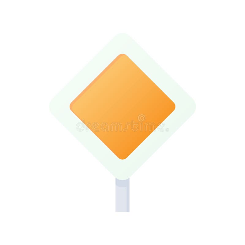 Priority Road Sign Sign Icon, Cartoon Style Stock Vector - Illustration ...