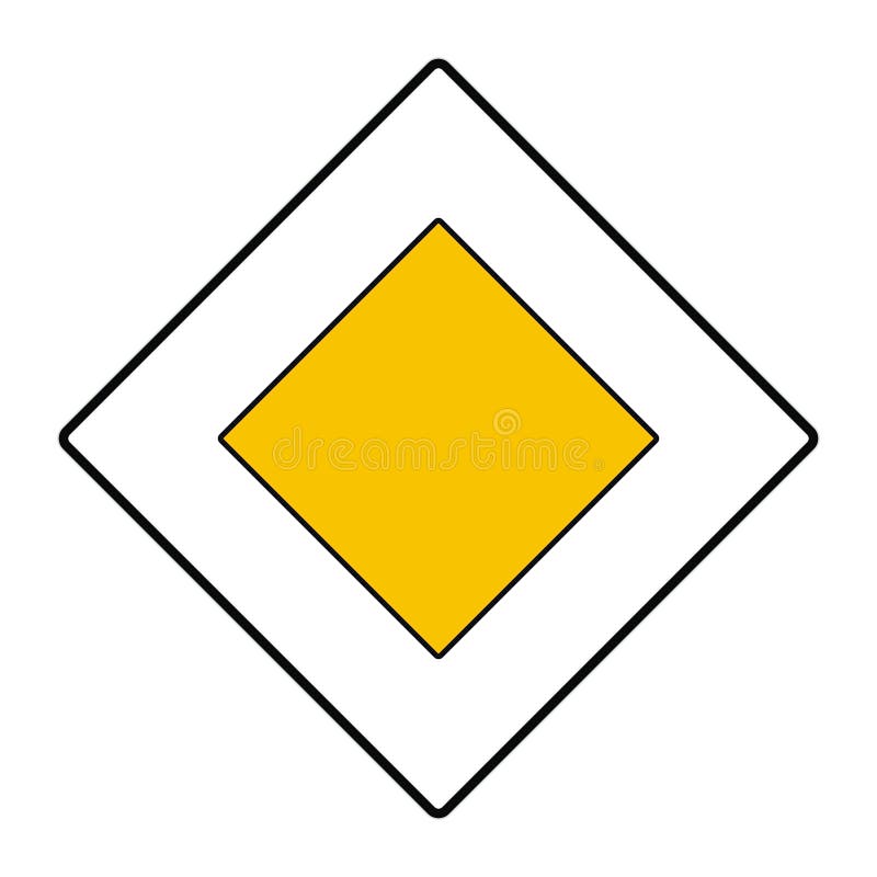 Europe priority road signs stock illustration. Illustration of circle ...